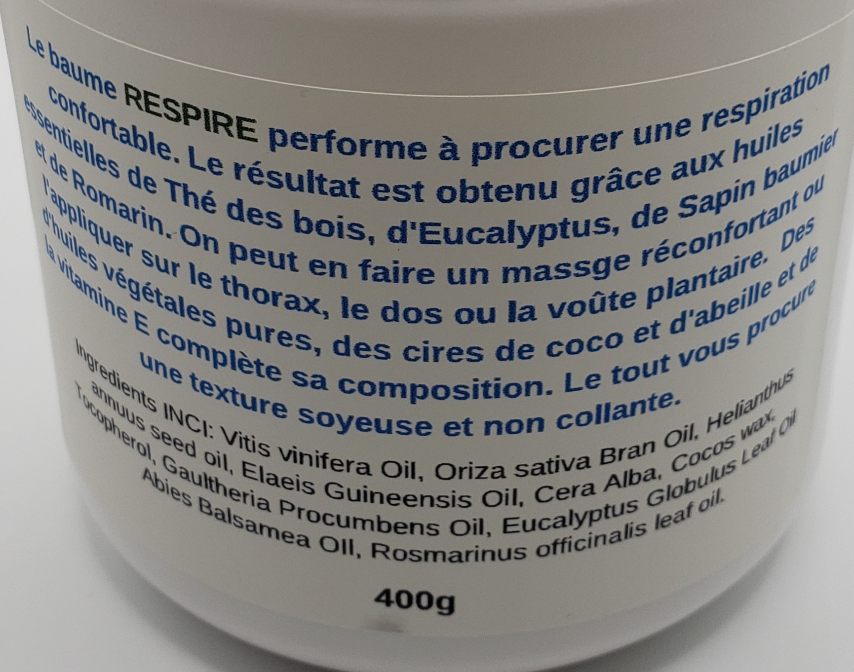 **Baume de Massage Respire - Boutique Massage Spa